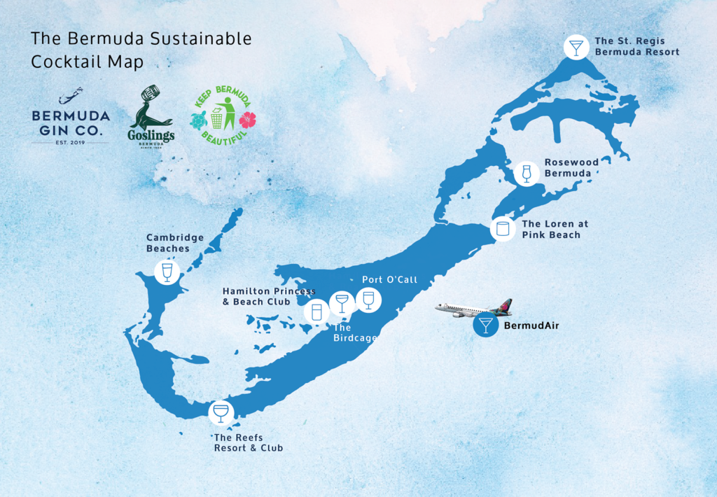 Bermuda Cocktail Map - ecoSPIRITS